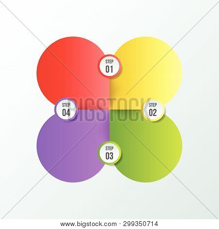 4 Steps Circle Chart Vector & Photo (Free Trial) | Bigstock
