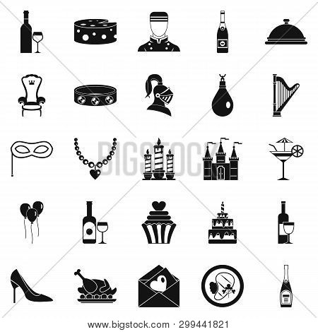 Banquet Hall Icons Set Image & Photo (Free Trial) | Bigstock