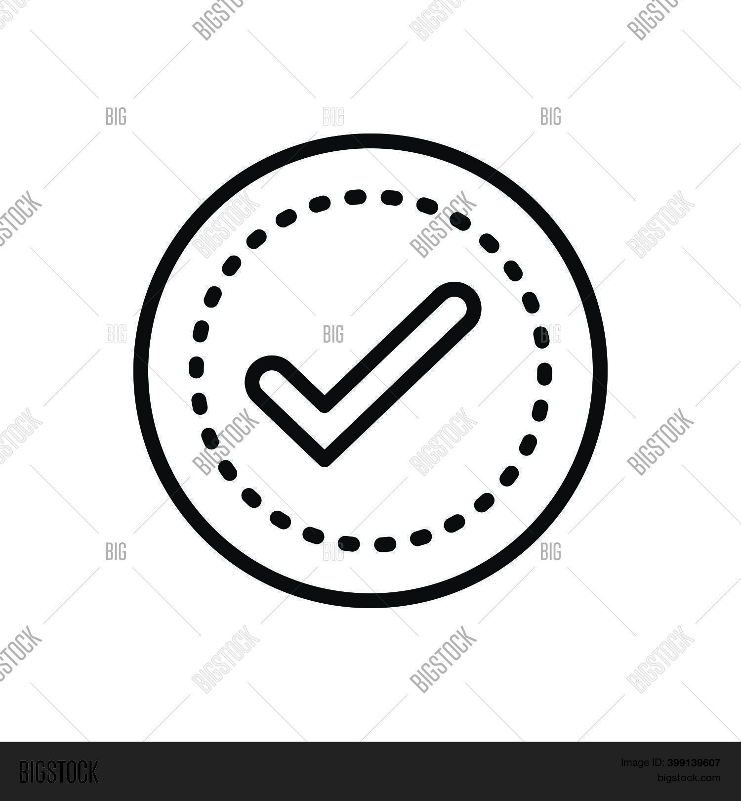 Black Line Icon Sure Vector & Photo (Free Trial) | Bigstock