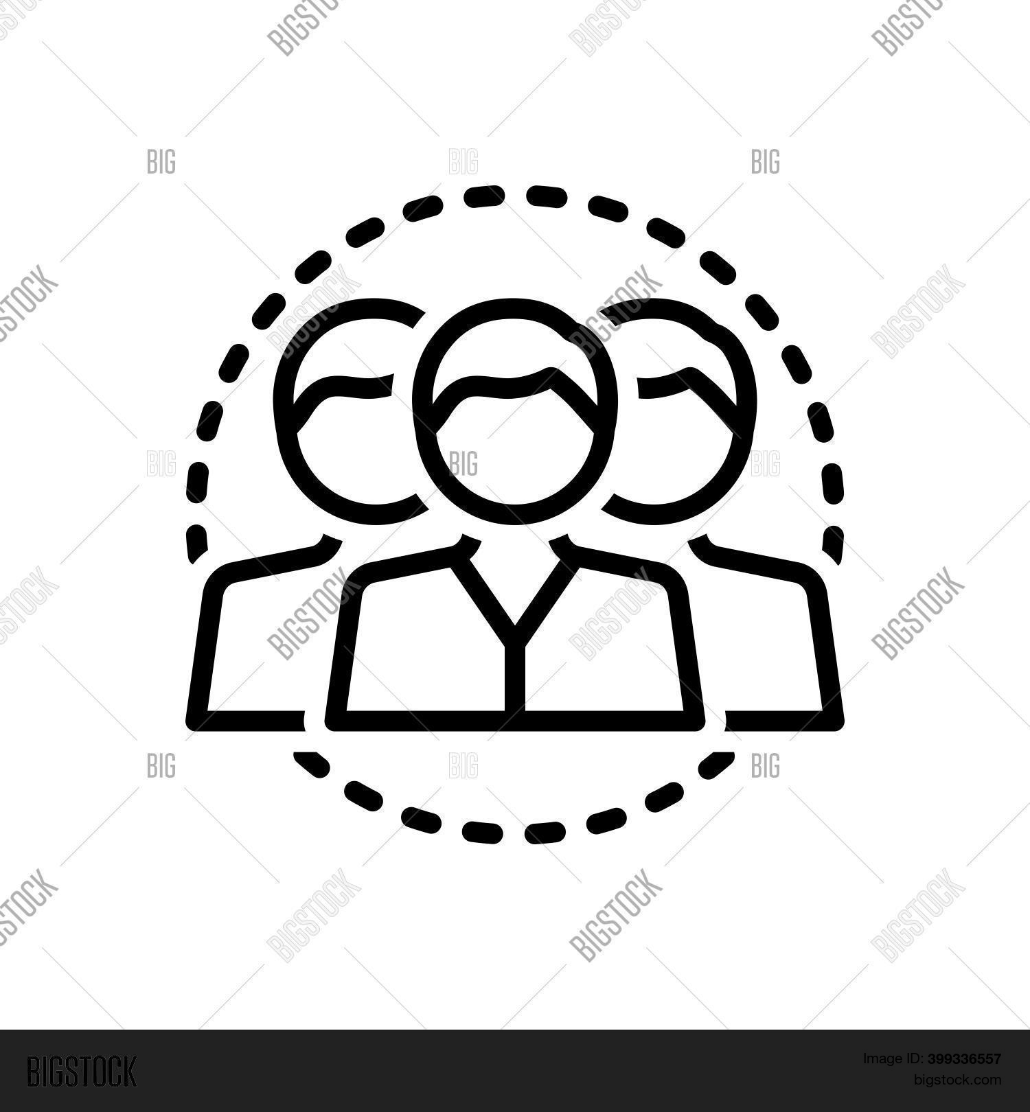 Black Line Icon Vector & Photo (Free Trial) | Bigstock