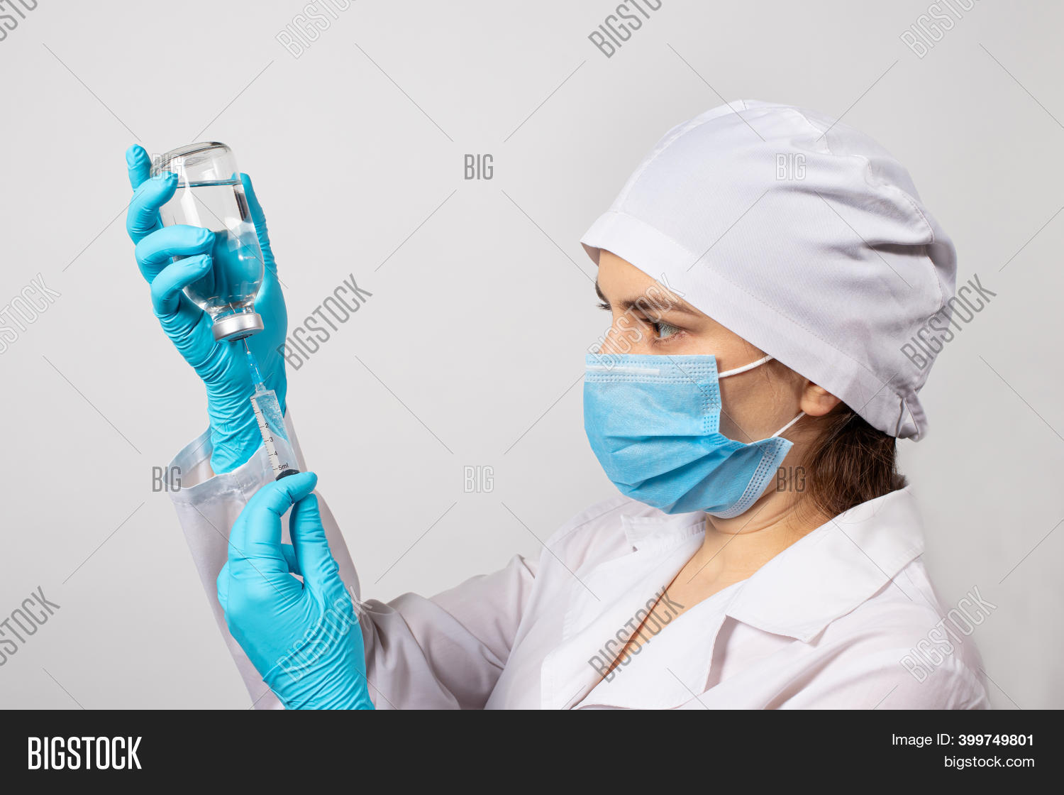 Nurse Collects Saline Image & Photo (Free Trial) | Bigstock