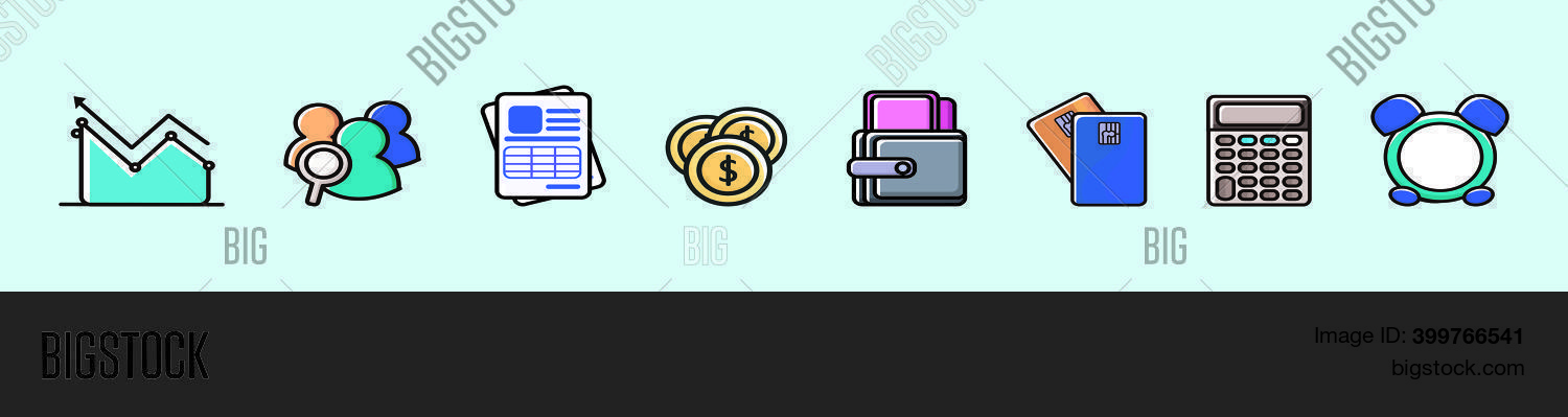 Set Payroll Cartoon Vector & Photo (Free Trial) | Bigstock
