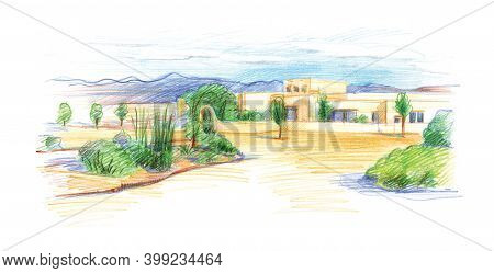 Desert Oasis Images, Illustrations & Vectors (Free) - Bigstock