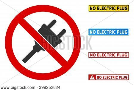 No Electric Plug Sign Vector & Photo (Free Trial) | Bigstock