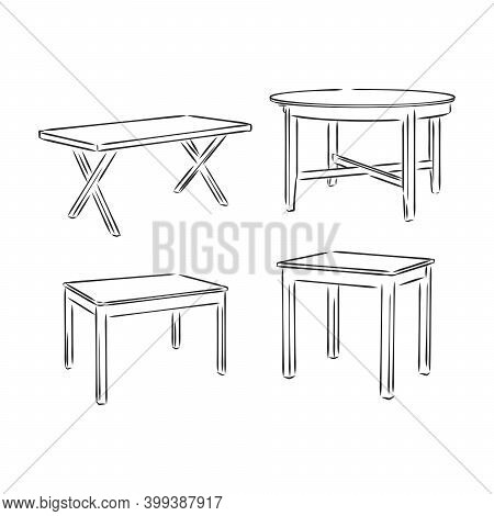 Set Hand Drawn Tables Vector & Photo (Free Trial) | Bigstock