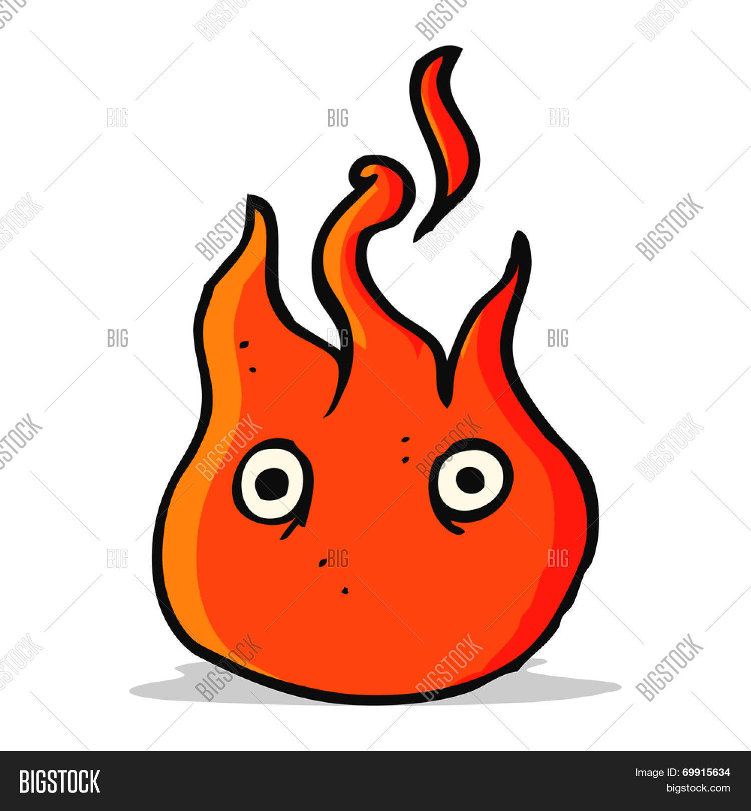 Cartoon Flame Symbol Image & Photo (Free Trial) | Bigstock