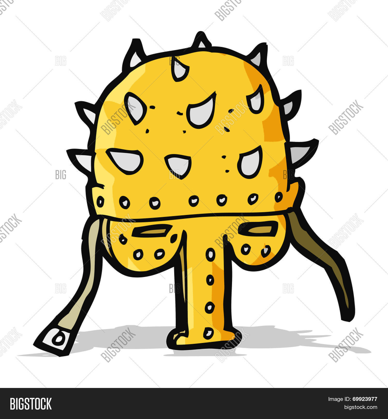 Cartoon Spiked Helmet Vector & Photo (Free Trial) | Bigstock
