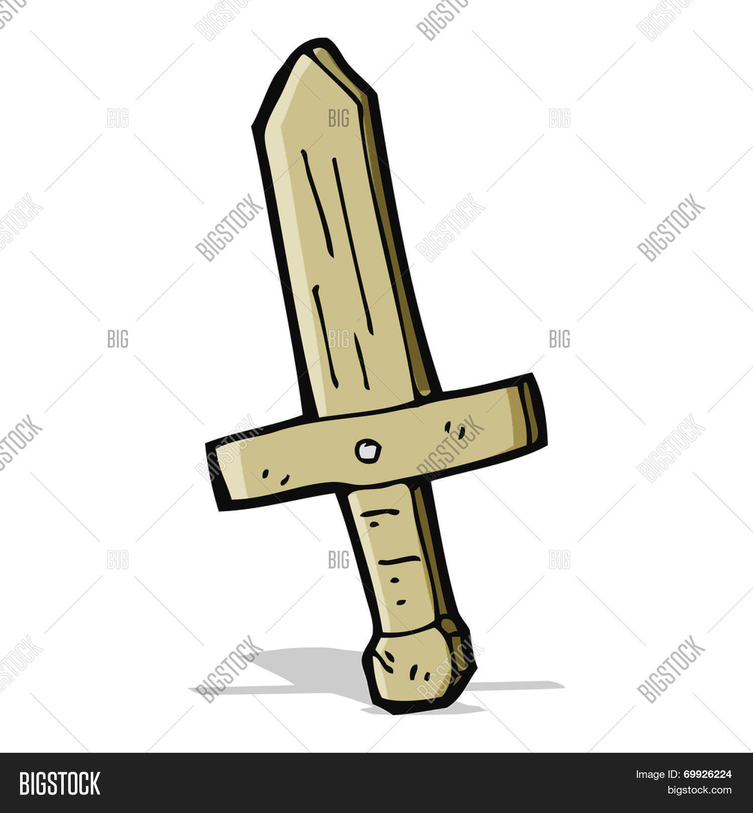 Cartoon Wooden Sword Vector & Photo (Free Trial) | Bigstock