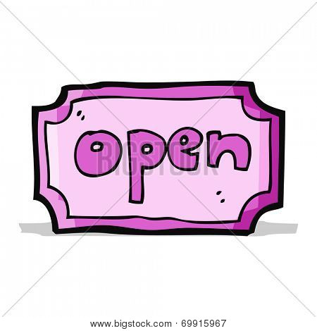 Cartoon Open Sign Image & Photo (Free Trial) | Bigstock