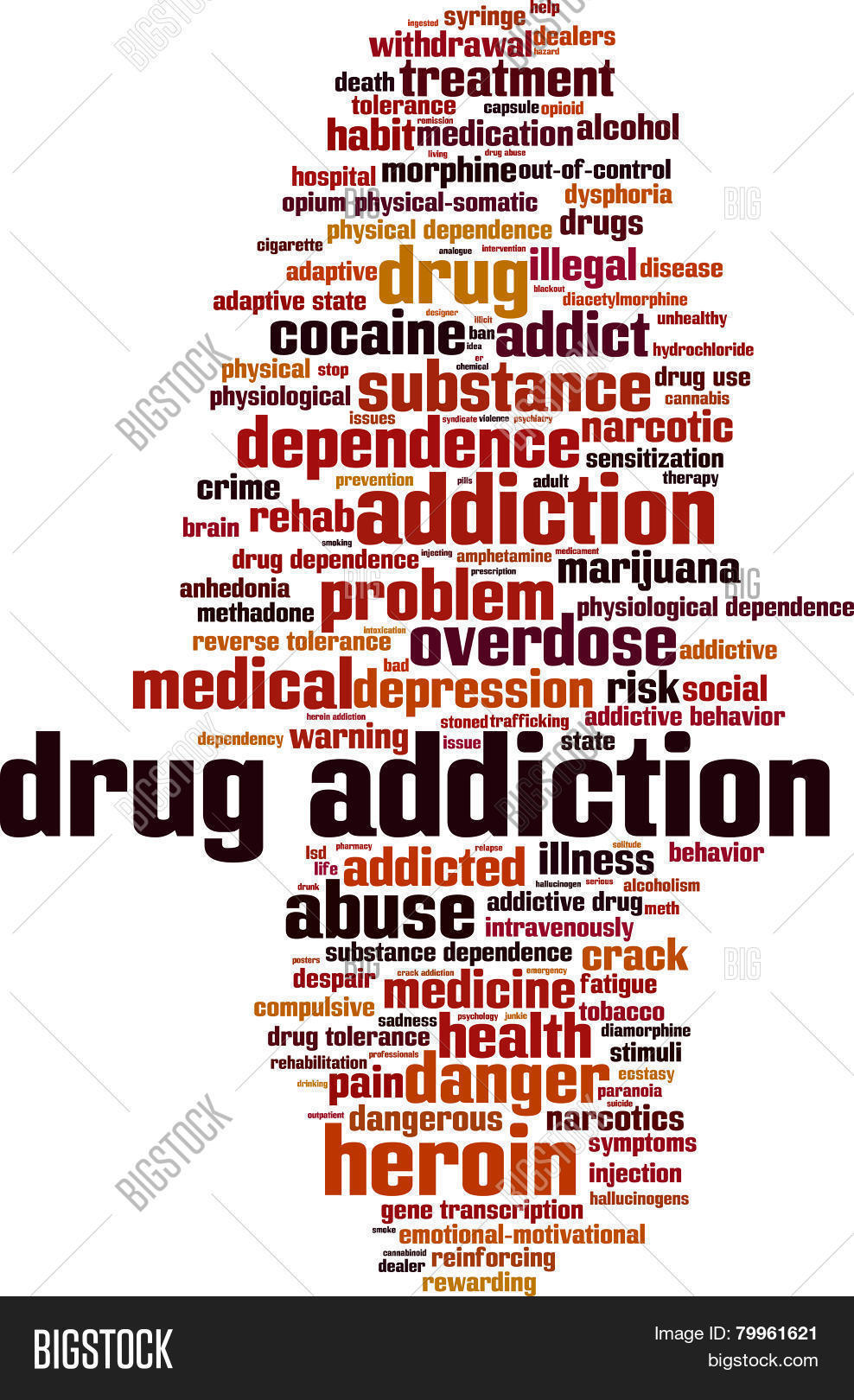 Drug Addiction Word Vector & Photo (Free Trial) | Bigstock