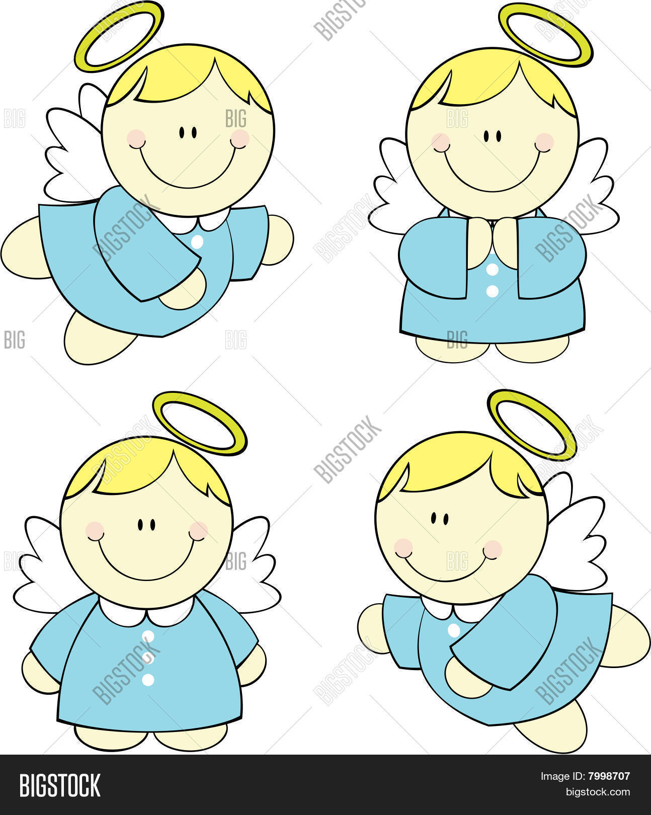 Baby Cute Angels Set Vector & Photo (Free Trial) | Bigstock