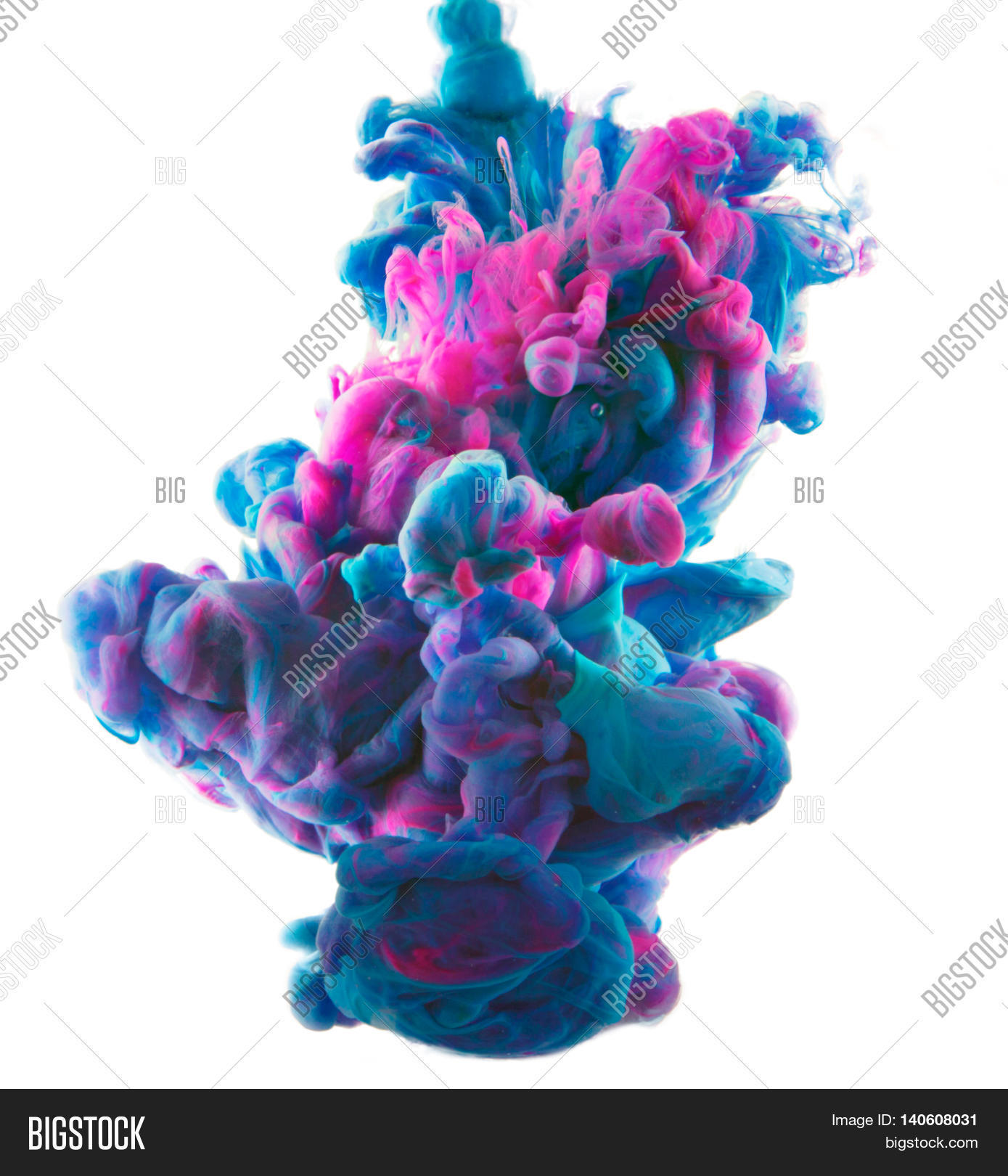 Ink in water. Abstract background. . Ink swirling in water. Ink in ...