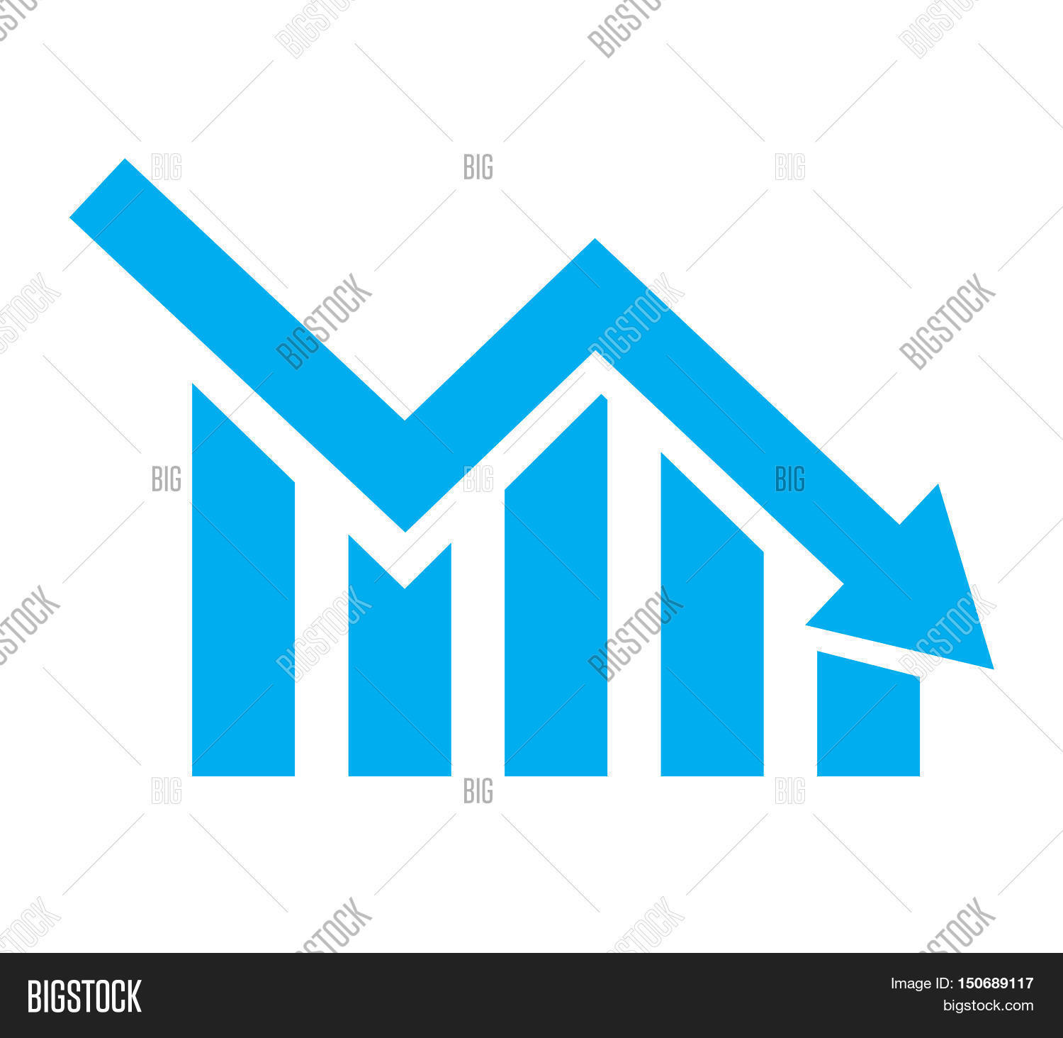 Chart Bars Declining. Chart Icon. Image & Photo | Bigstock