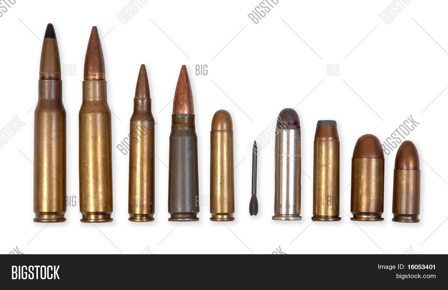 Standard military and police ammunition types. Stock Photo & Stock ...