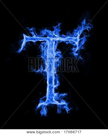Blue smoke letter "T" Stock Photo & Stock Images | Bigstock
