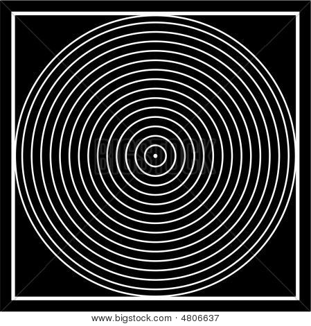 Optical Illusion In Black And White Squares And Circles... Stock Vector ...