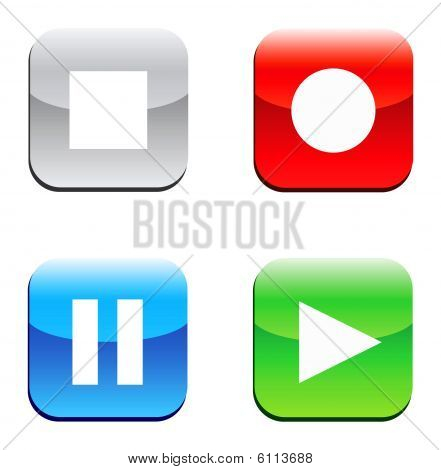 Bright square buttons Stock Vector & Stock Photos | Bigstock