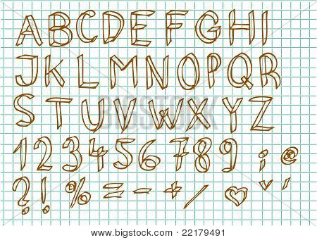 Hand Drawn 2D Alphabet Stock Photo & Stock Images | Bigstock