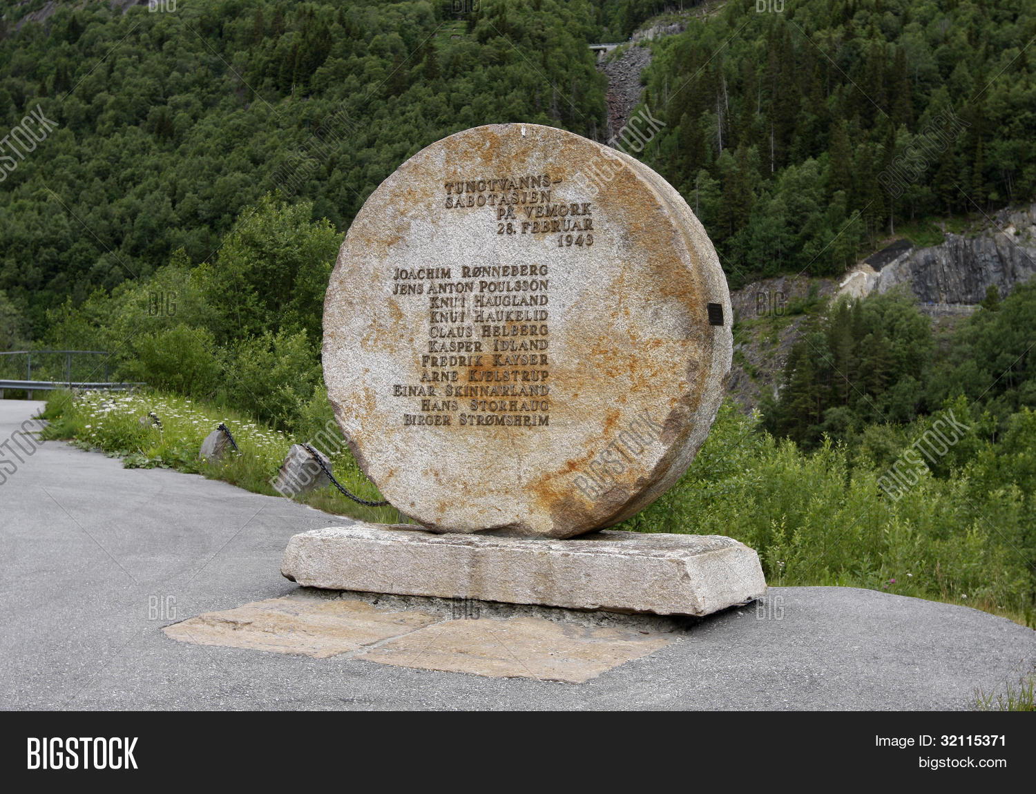 Memorial of the Heroes of Vemork hydroelectric plant in Rjukan 1943 ...