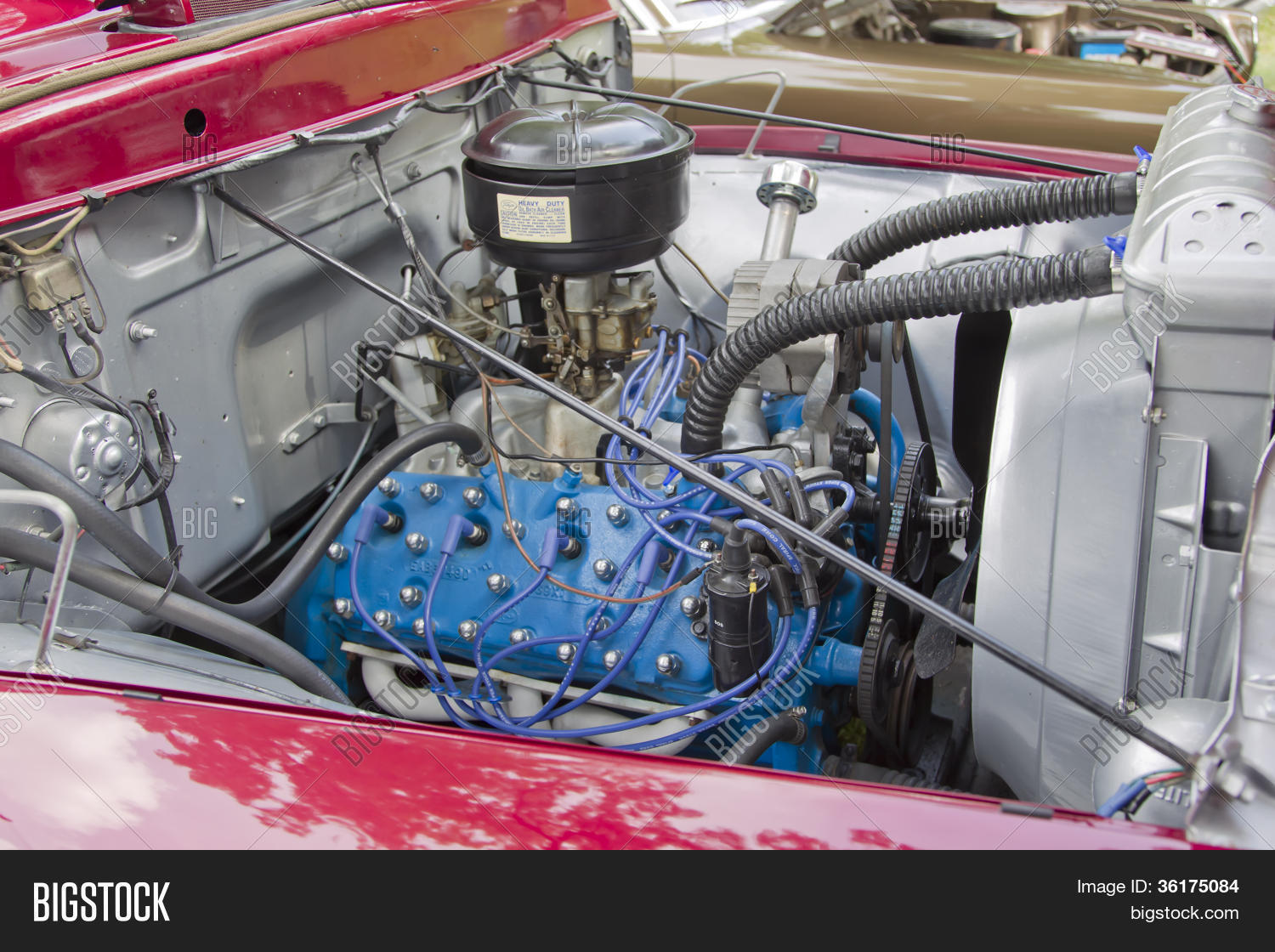 1953 Ford F-100 Truck Engine Image & Photo | Bigstock