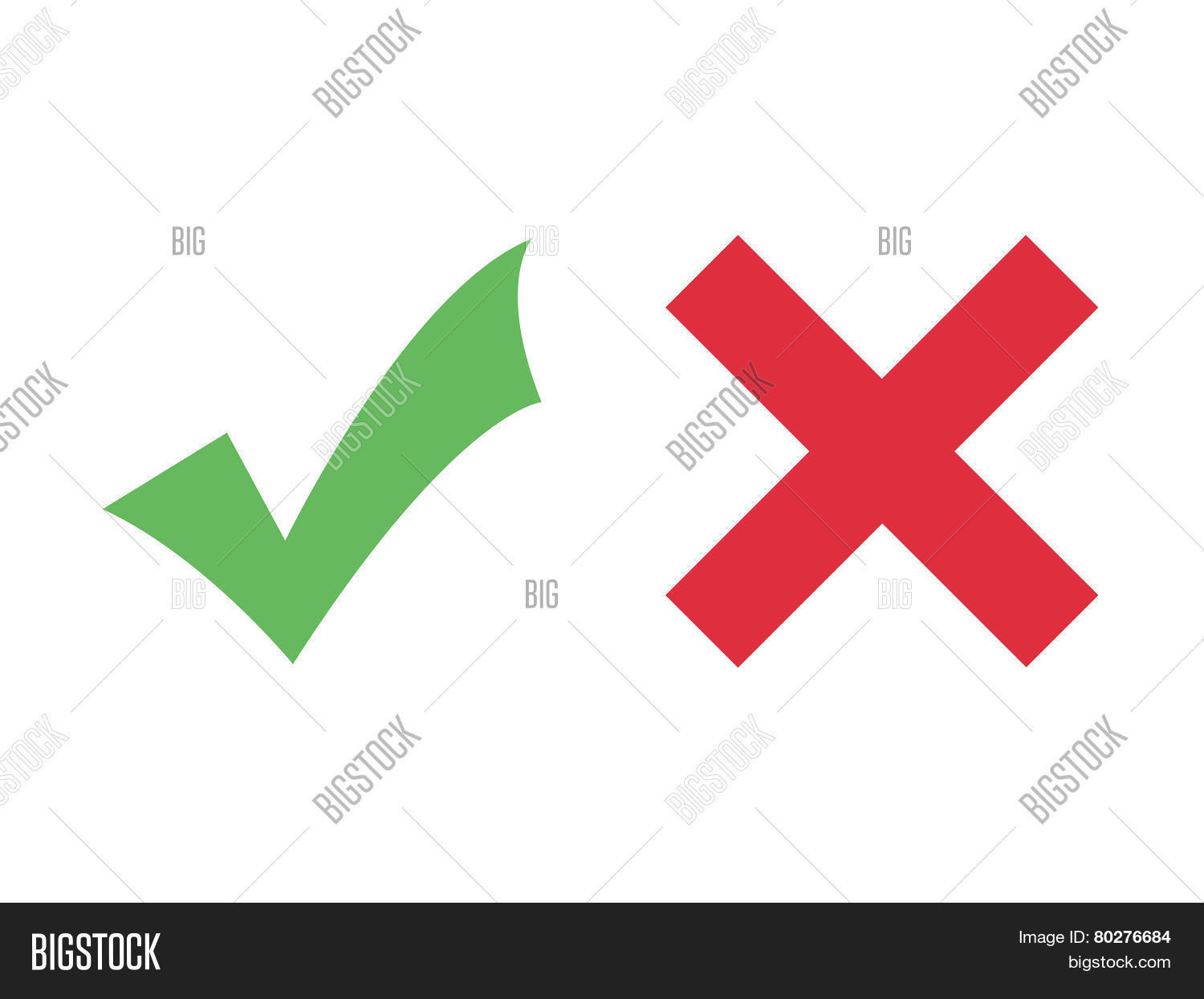 Checkmark and cross icons Stock Vector & Stock Photos | Bigstock