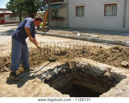 Man Digging A Hole Stock Photo & Stock Images | Bigstock