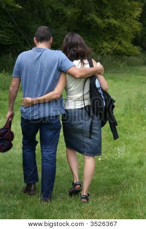Couple Going Out Together. Body Language Of Love. Stock Photo & Stock ...