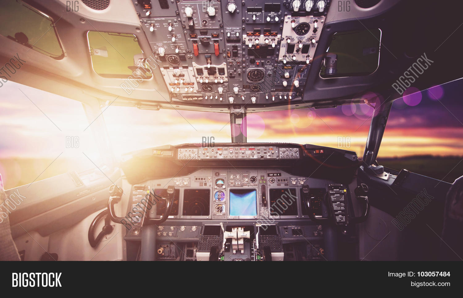 Aircraft Interior, Cockpit View Image & Photo | Bigstock