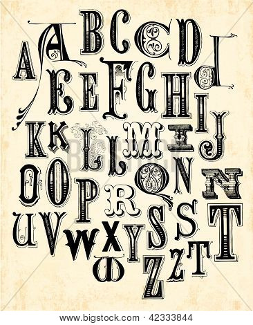 Vintage alphabet
