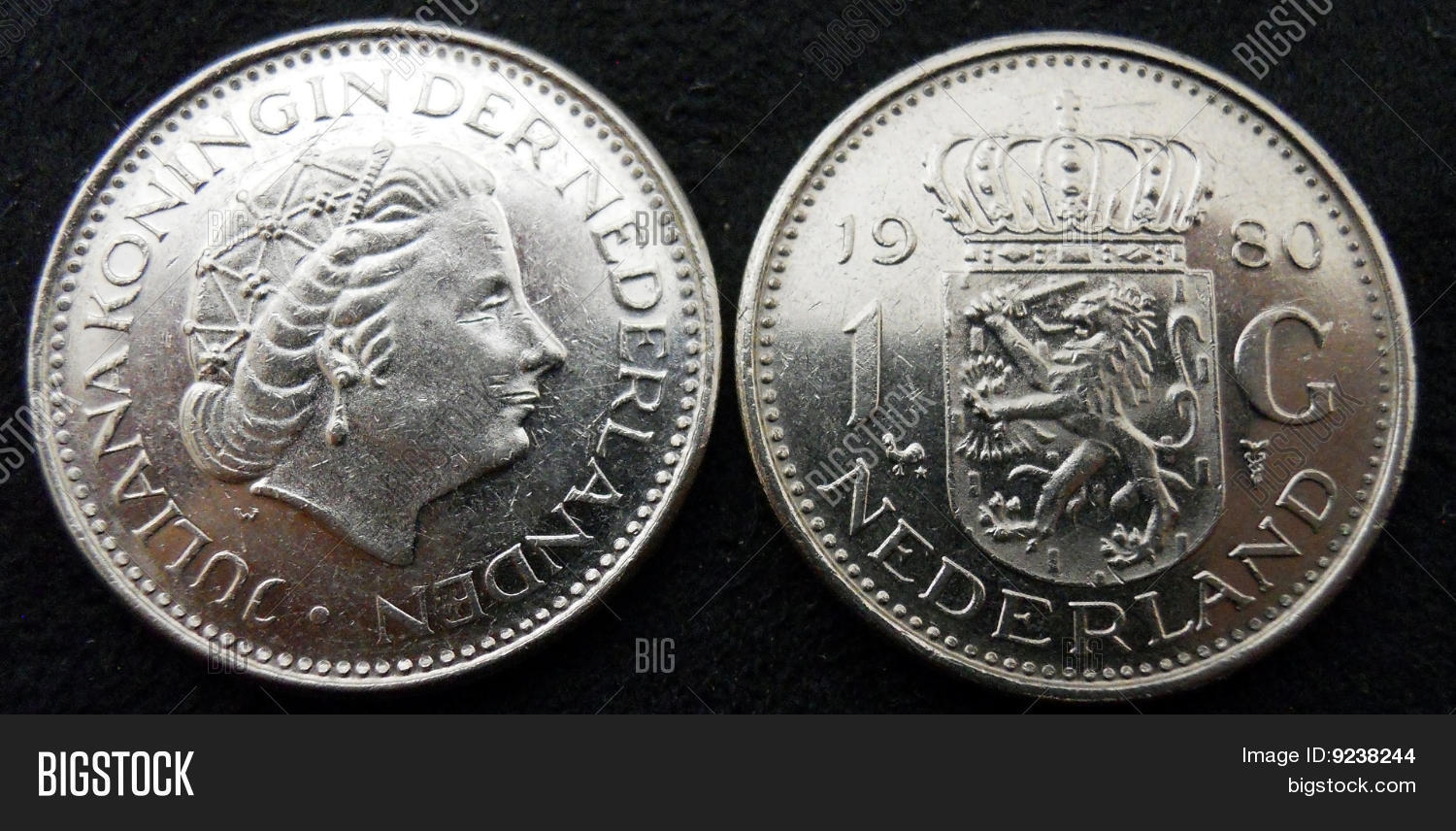 1980 Nederland 1G coin Stock Photo & Stock Images | Bigstock