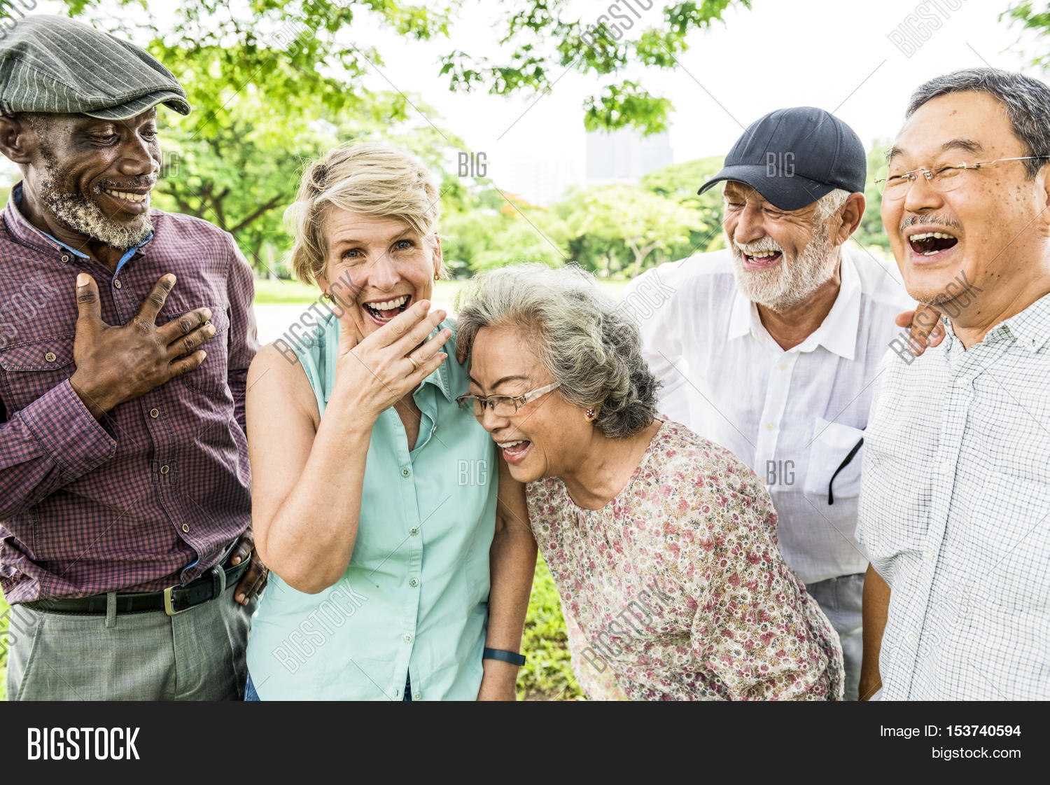 Group of Senior Retirement Friends Happiness Concept Stock Photo ...