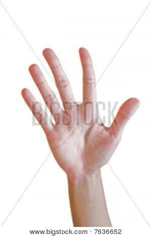 Picture or Photo of Front right hand raised High Five, waving goodbye