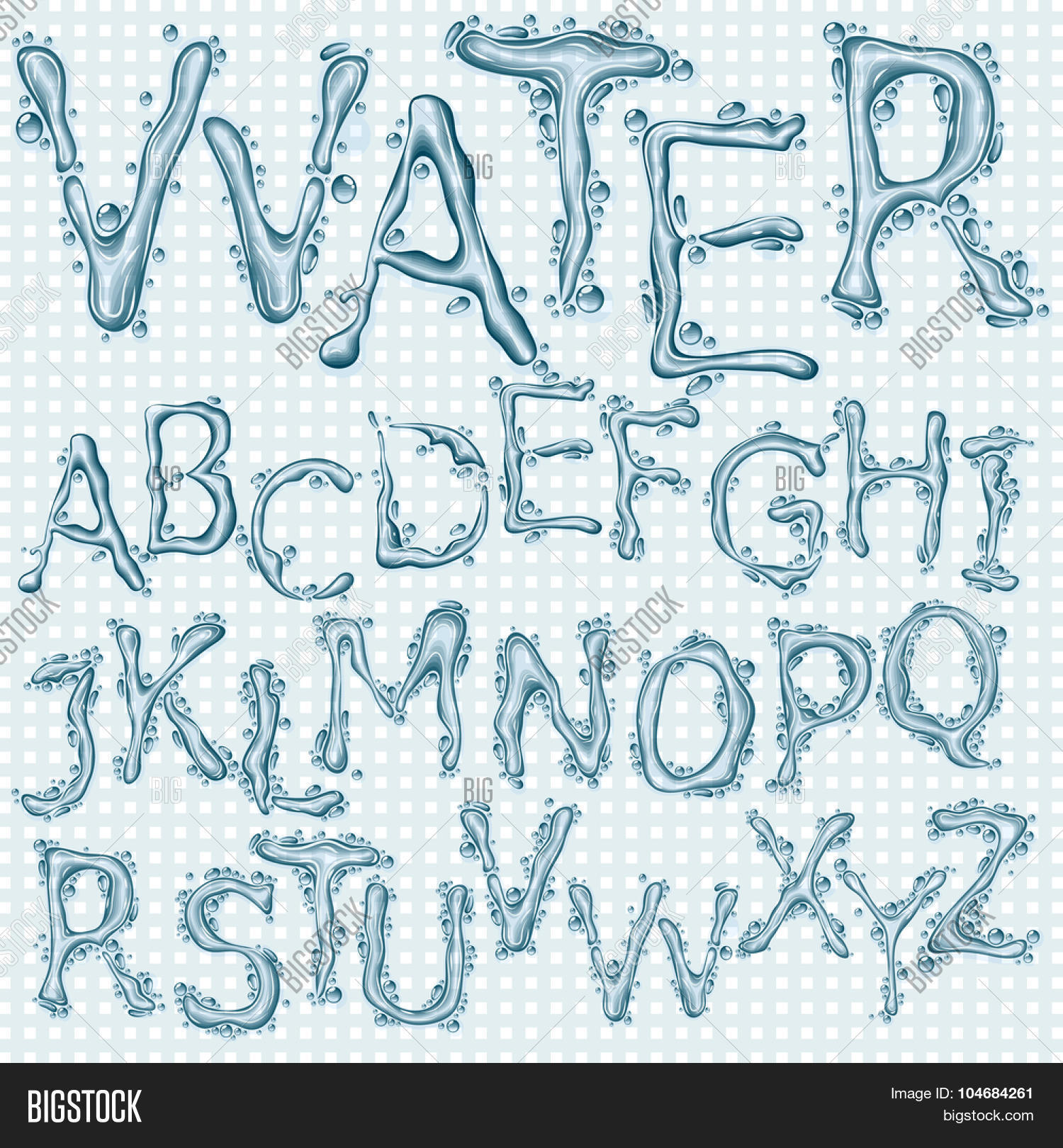 Water Splash Headline Letters Vector & Photo | Bigstock