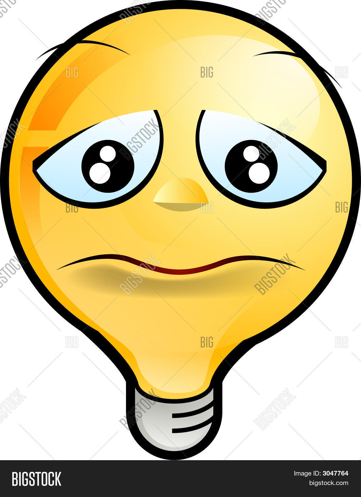 Lighting Bulb Icon - Sad Stock Photo & Stock Images | Bigstock