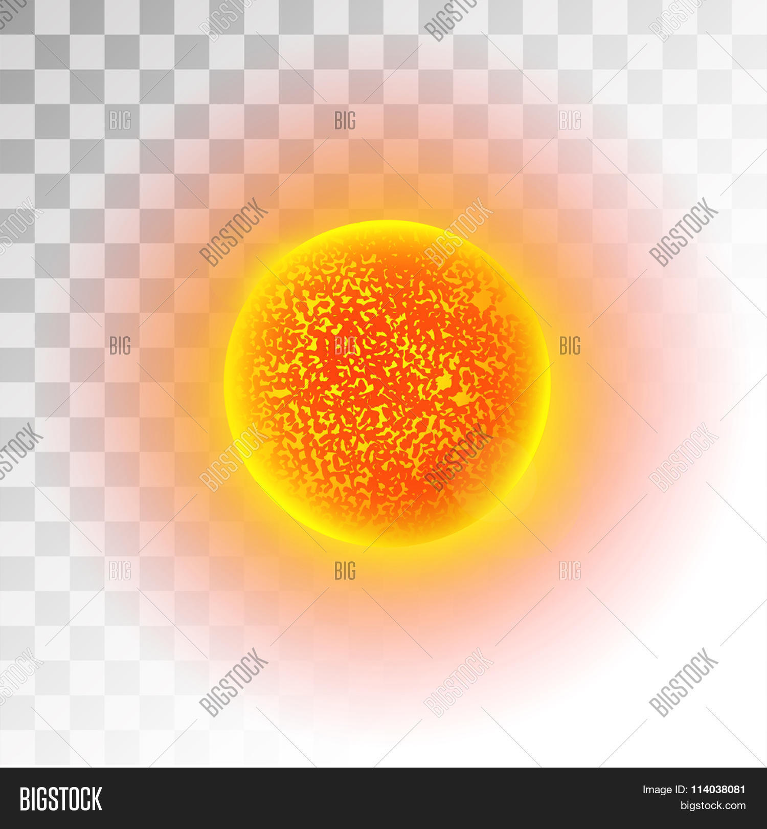 Sun star planet 3d vector illustration. Globe Sun star texture map ...