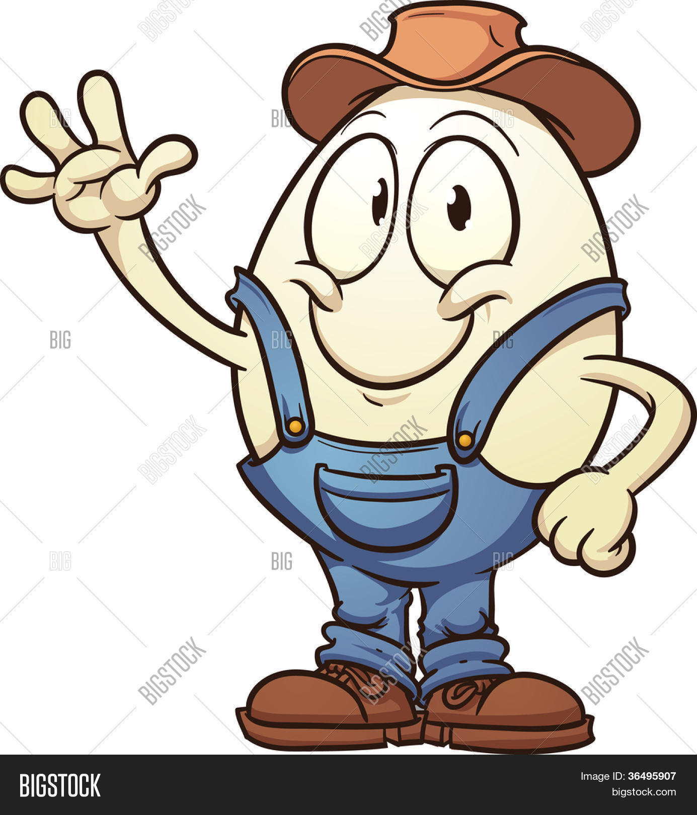 Vector y foto Huevo De Granja De Dibujos Animados | Bigstock