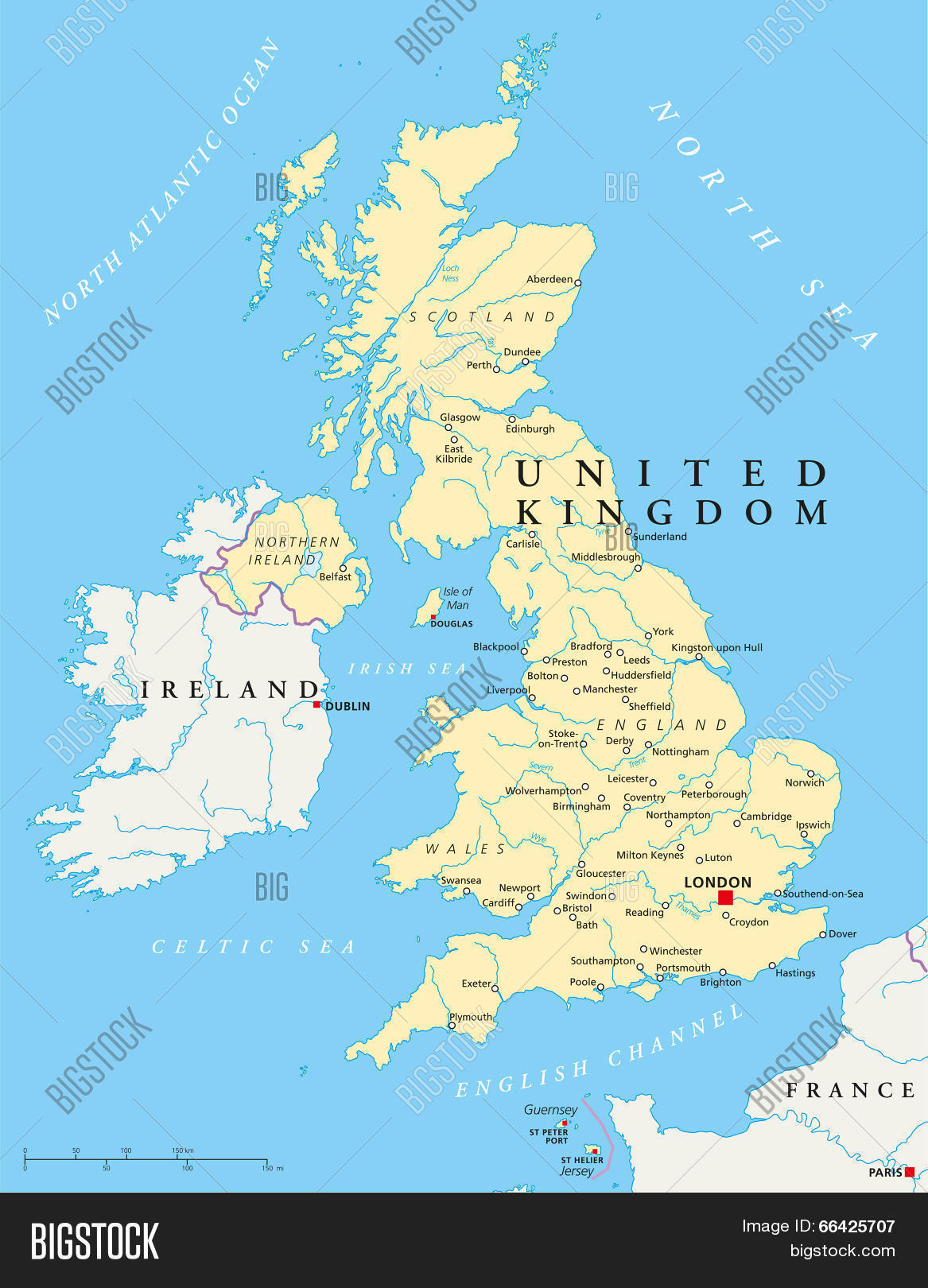 United Kingdom Political Map Stock Vector & Stock Photos | Bigstock