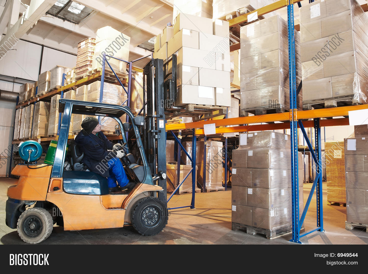 Warehouse Forklift Loader Worker Stock Photo & Stock Images | Bigstock