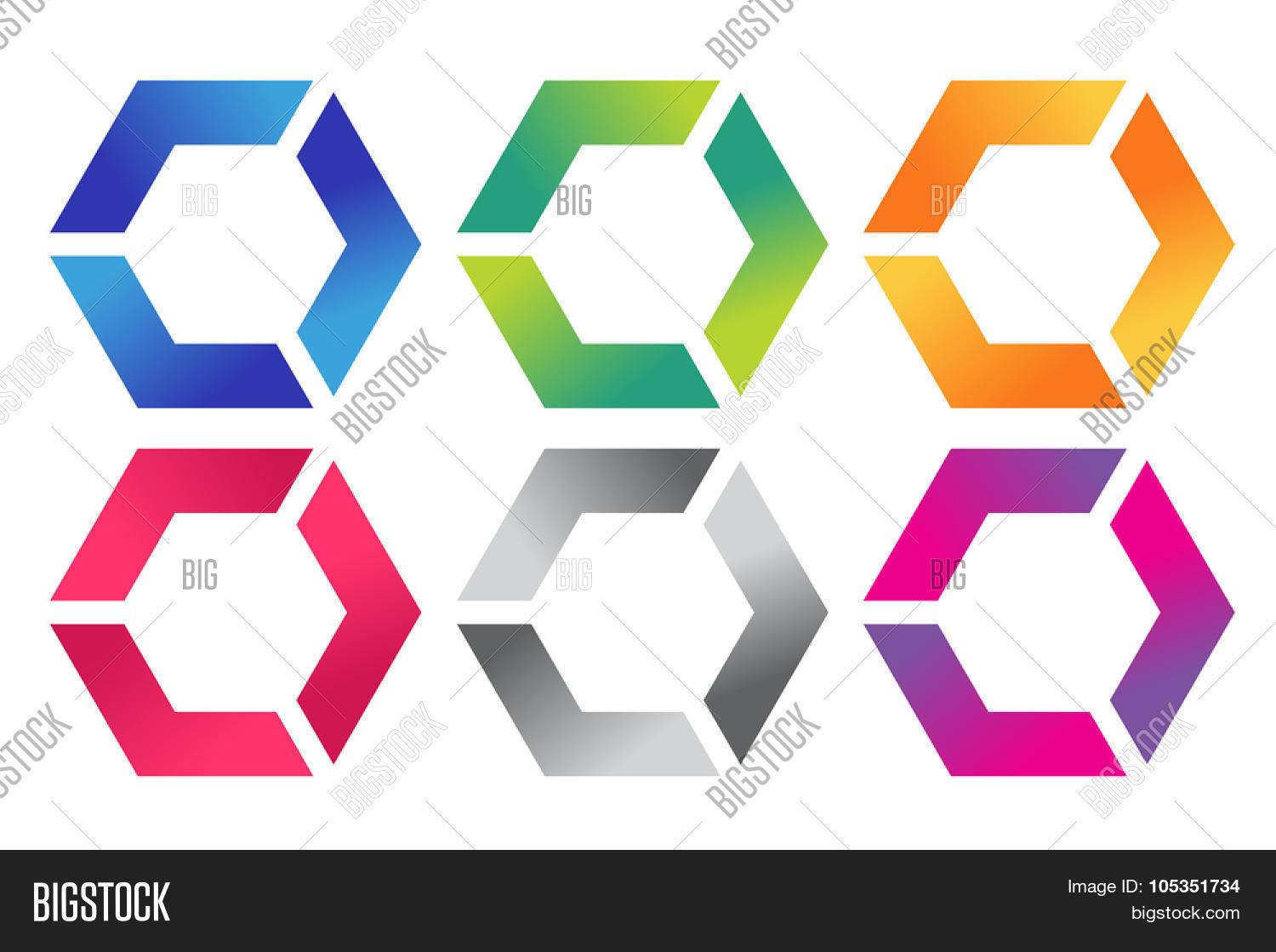 Abstract square logo vector template. Corner geometric shape and ...