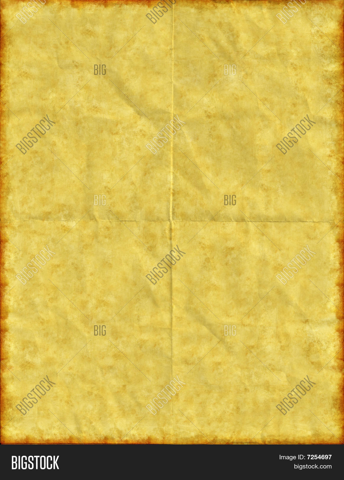 Old Folded Parchment Paper Image & Photo | Bigstock