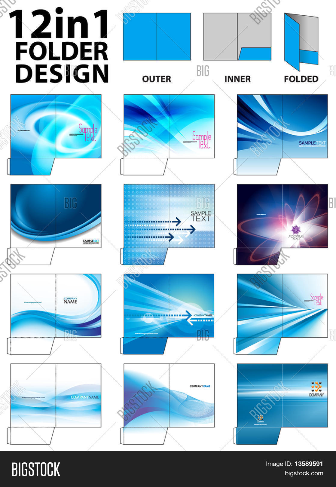 12 in 1 Folder Design Templates Stock Vector & Stock Photos | Bigstock