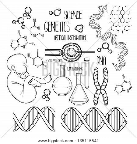 Graphic Genetic Research Set. Vector & Photo | Bigstock
