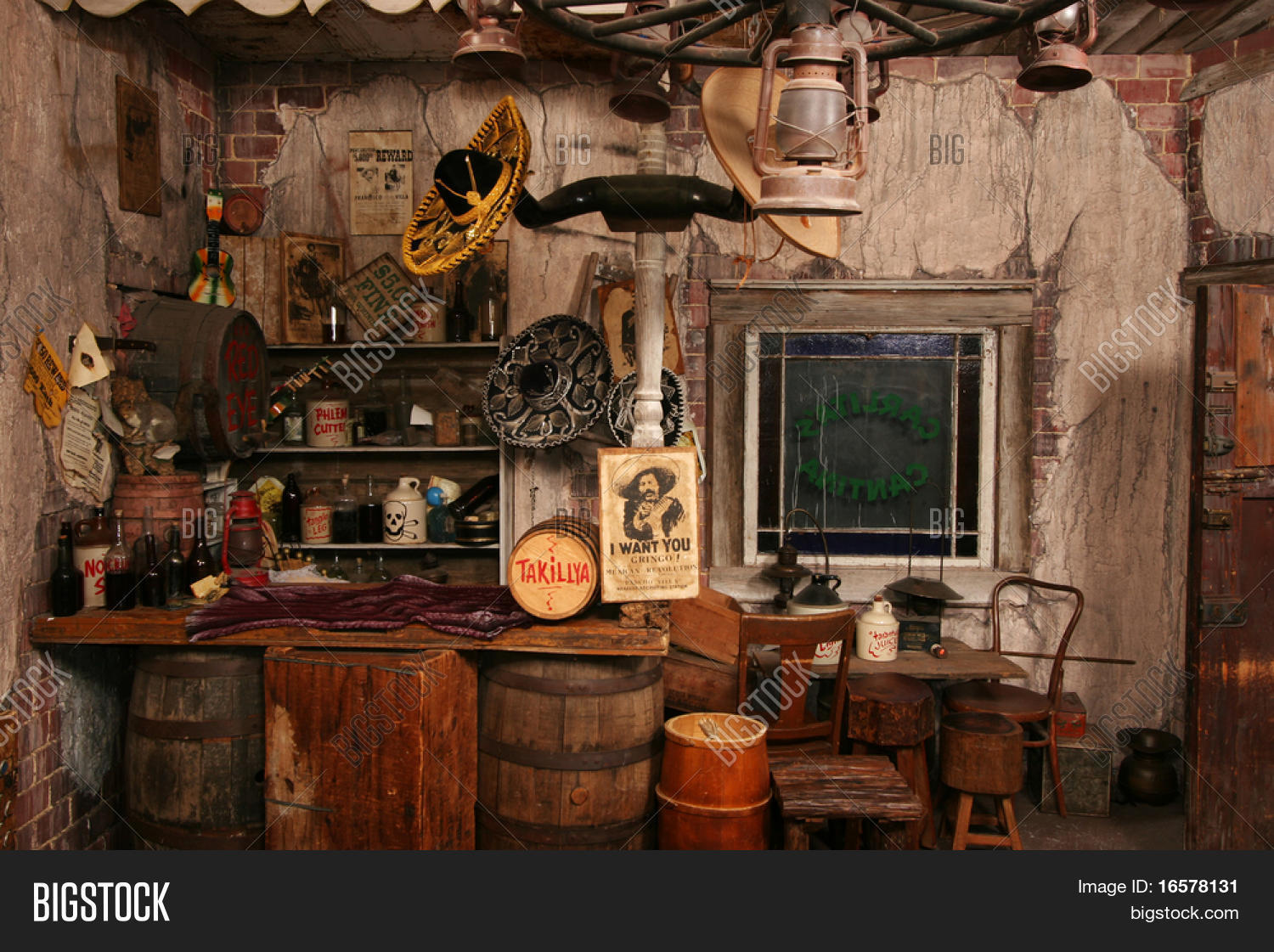 Inside of a replica of a wild west saloon Stock Photo & Stock Images ...