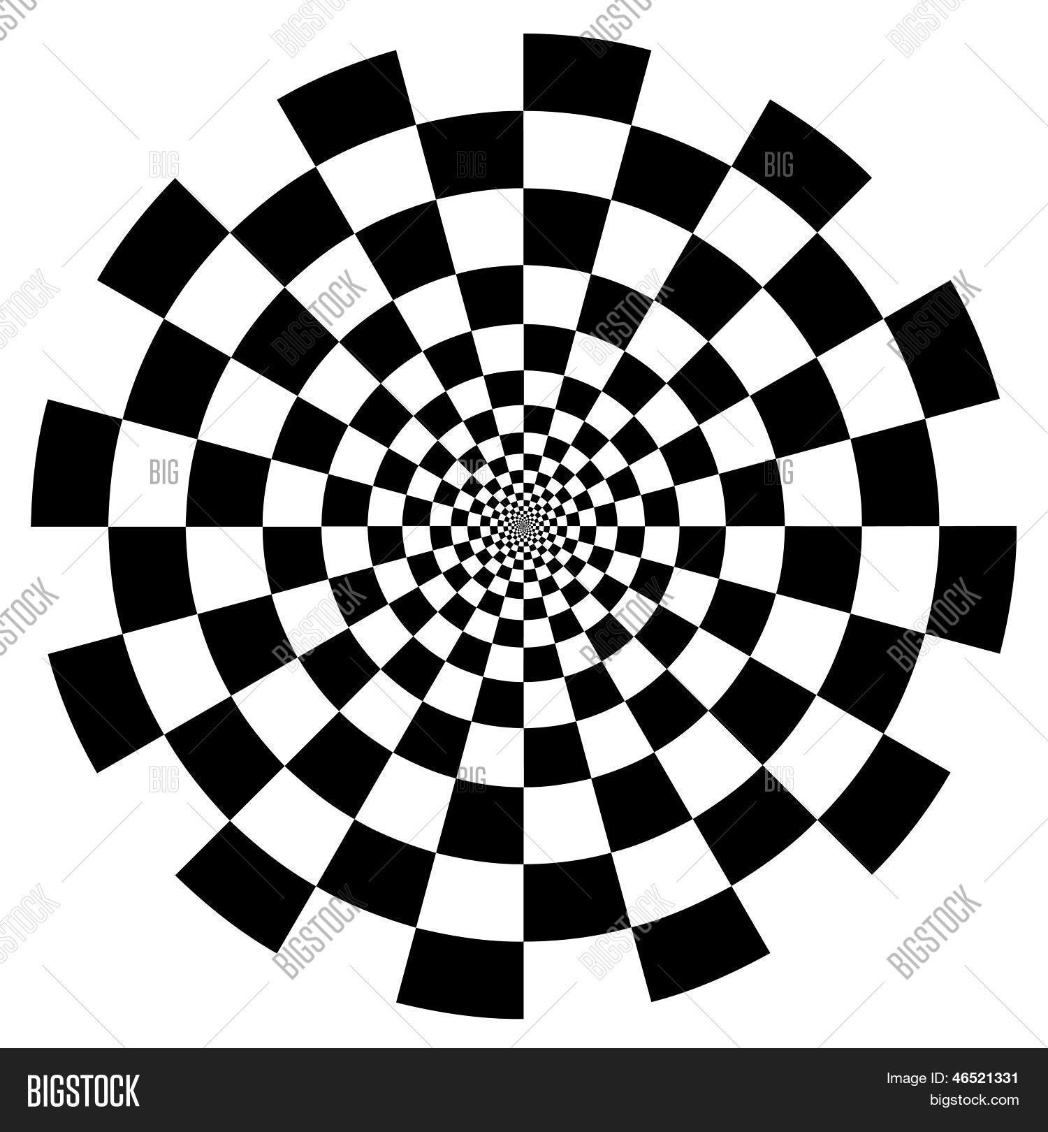 Optical Illusion, Checkerboard Vector & Photo | Bigstock