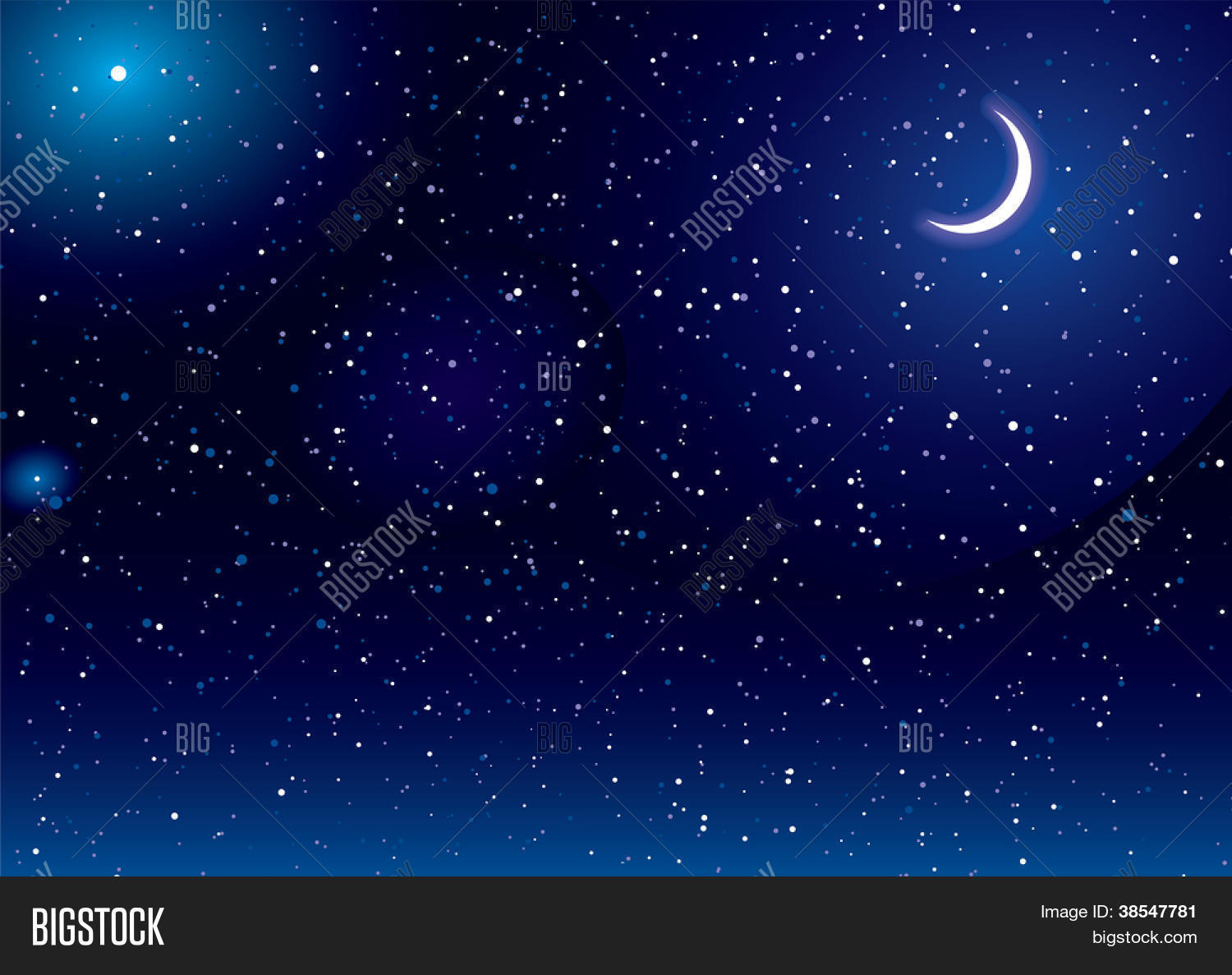 Space Scene Stars Moon Ideal Vector & Photo | Bigstock