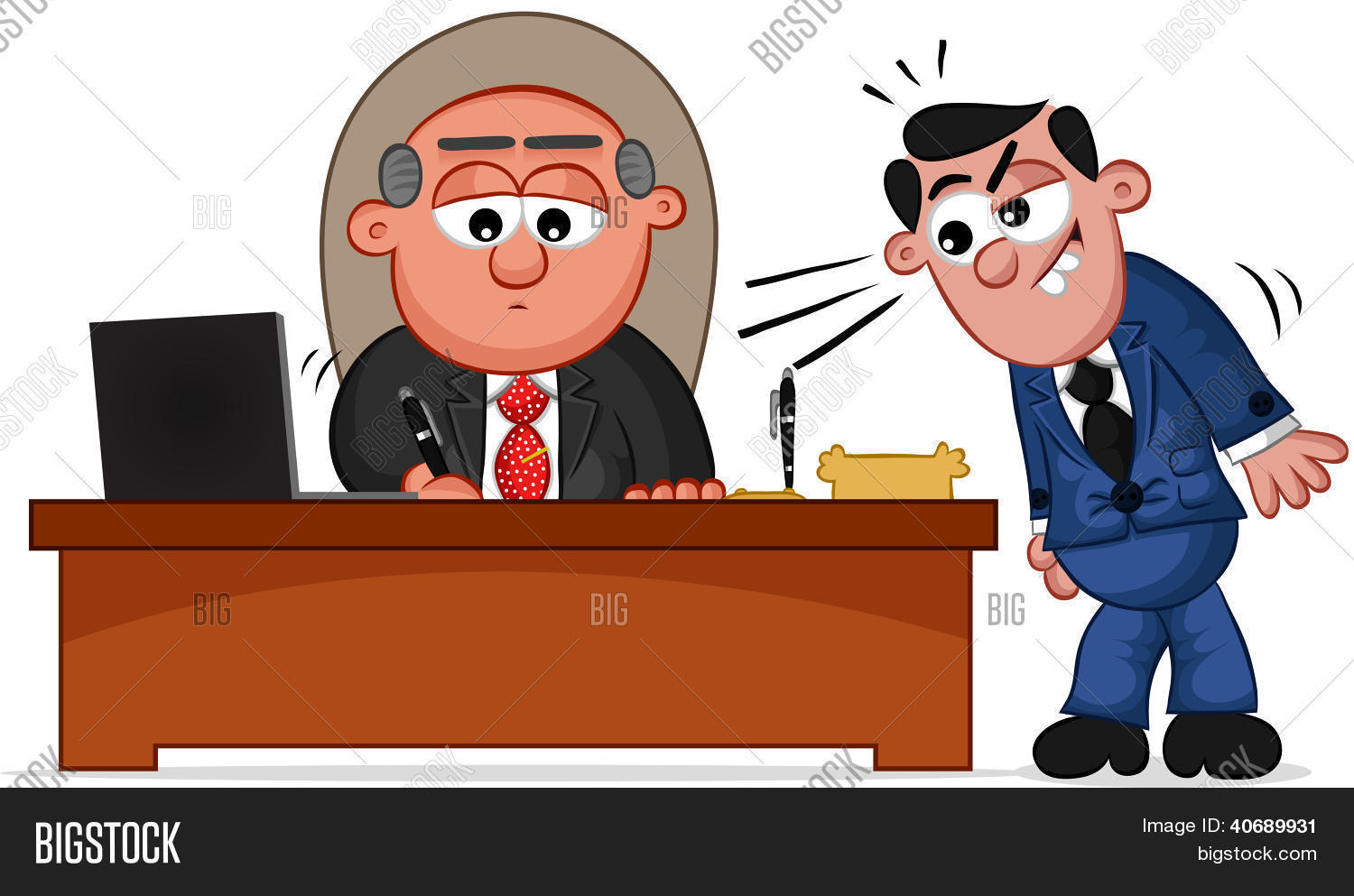Vector y foto Dibujos Animados De Negocios - Jefe | Bigstock