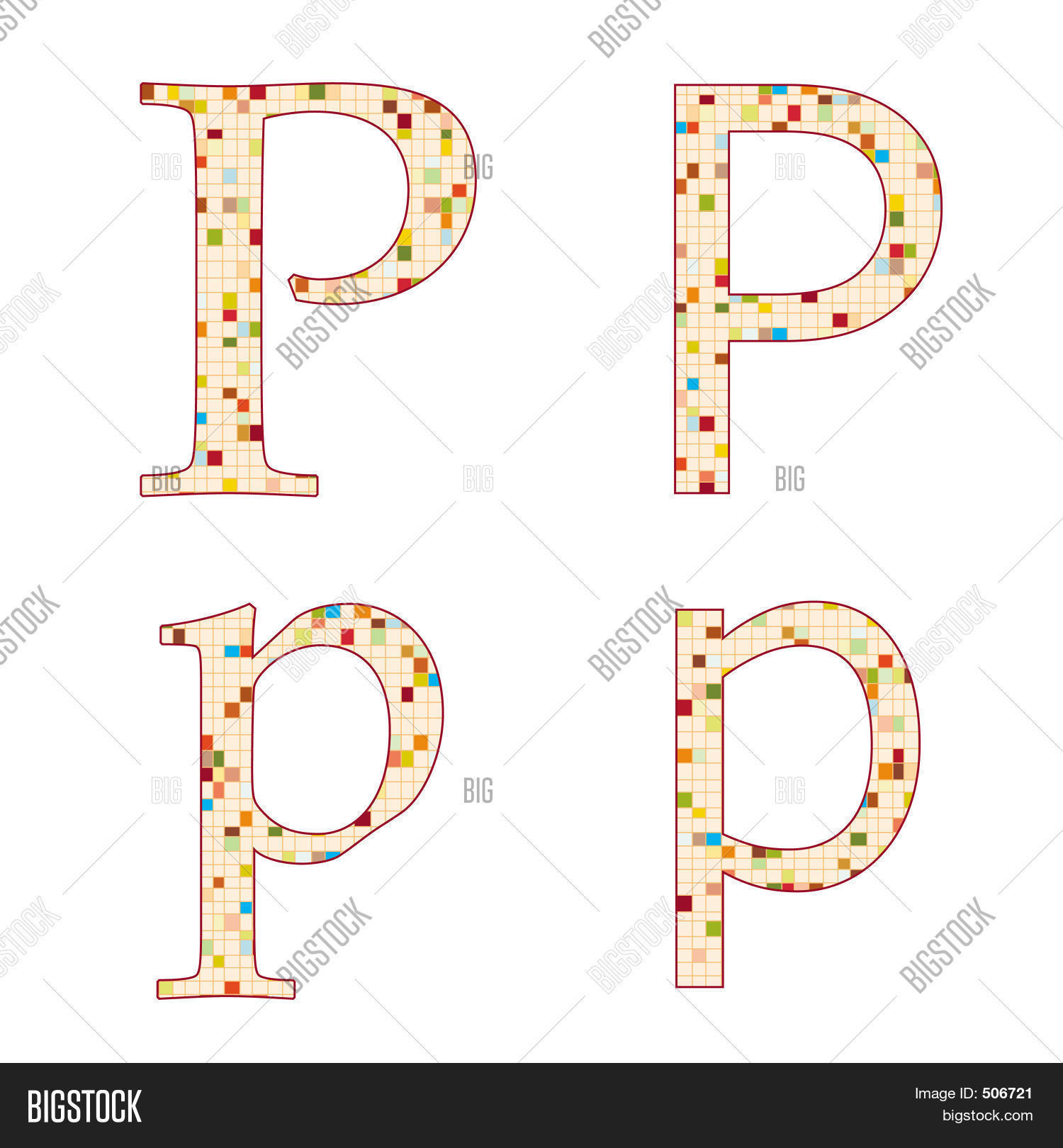 Illustrated Letter P Image & Photo | Bigstock