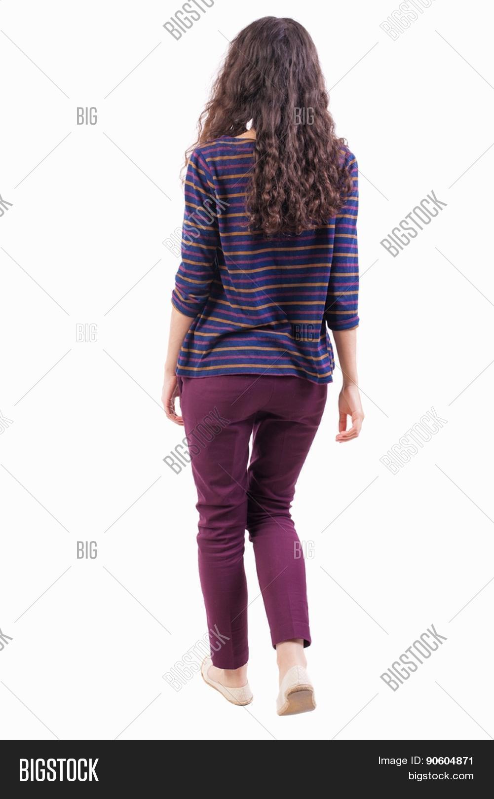 Back View Walking Woman. Beautiful Image & Photo | Bigstock