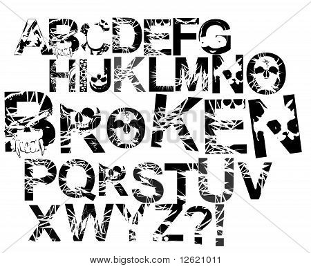 Font Broken. Stock Vector & Stock Photos | Bigstock