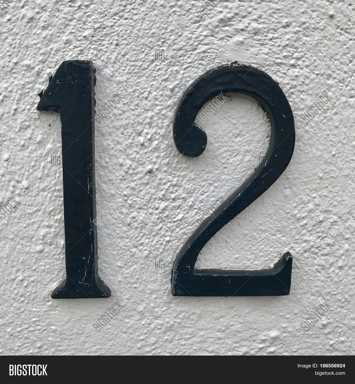 Number 12 Twelve One Two Black Image & Photo | Bigstock